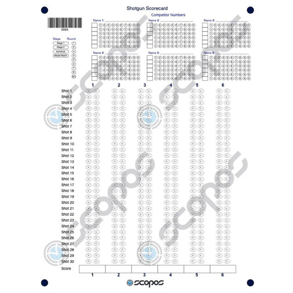 Shotgun Scorecard Downloadable File - Scopos